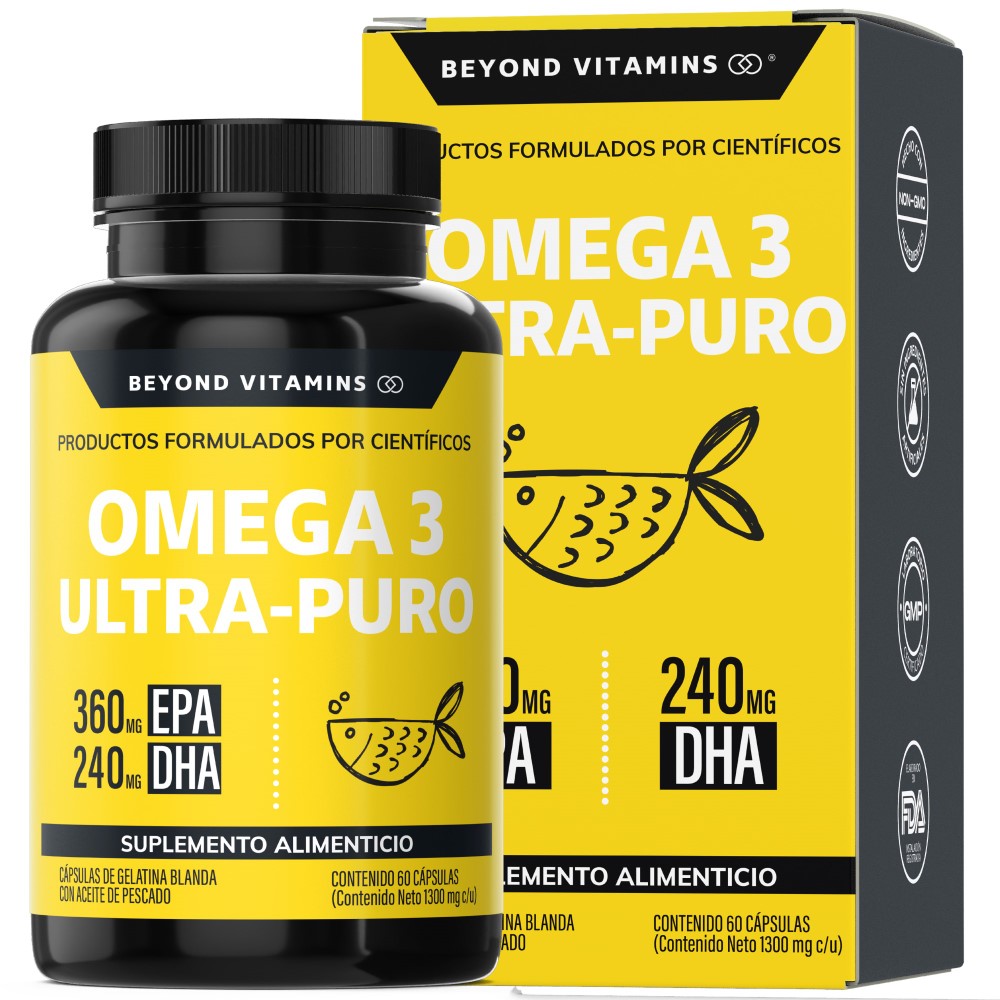 Suplemento Alimenticio Beyond Vitamins Omega 3 Aceite de Pescado 60 ...