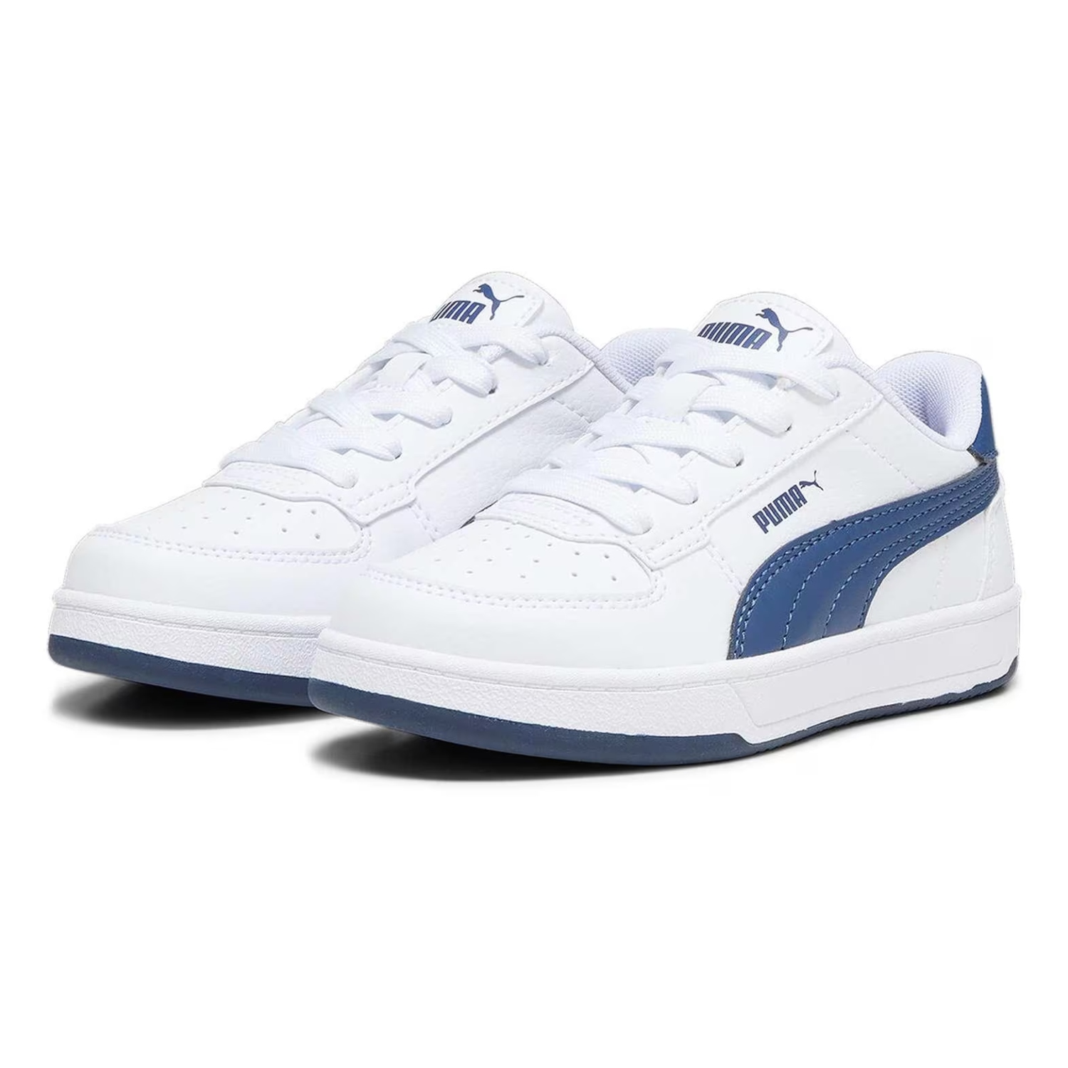 Tenis Casual Puma Caven 2.0 Ps blanco con azul 393838 08 niño