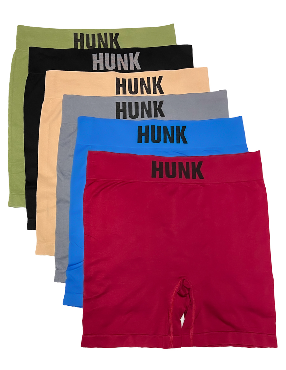 Paquete 6 Boxer Largo Hombre BIKER Hunk Pack Incluye 6 Diferentes Colores.