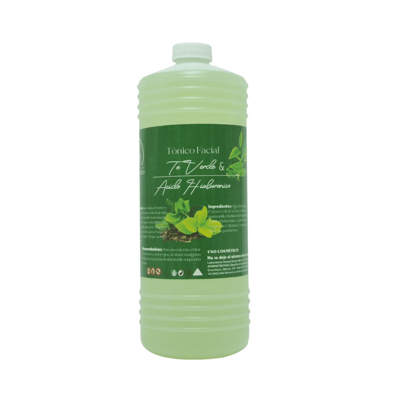Tónico Facial De Té Verde Con Ácido Hialurónico 1 Litro
