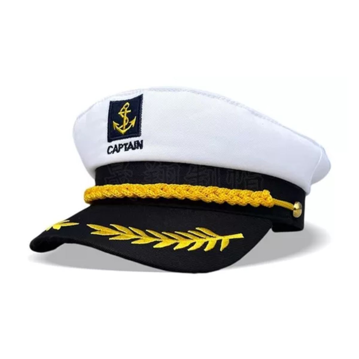 1 Sombrero Ajustable Capitan Marinero Gorro Gorra Yate Laure Blanco