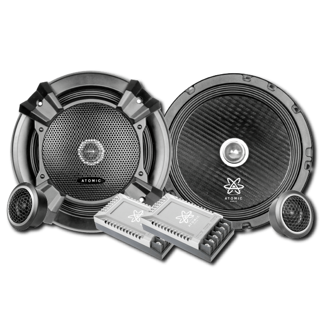 Set De Medios Atomic Audio Titanium65sq 600 Watts 6.5 Pulgadas.