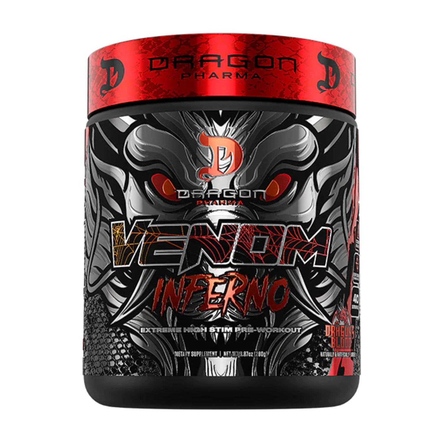 Pre-Entreno Dragon Pharma Venom Inferno 280g 40/20 Serv.
