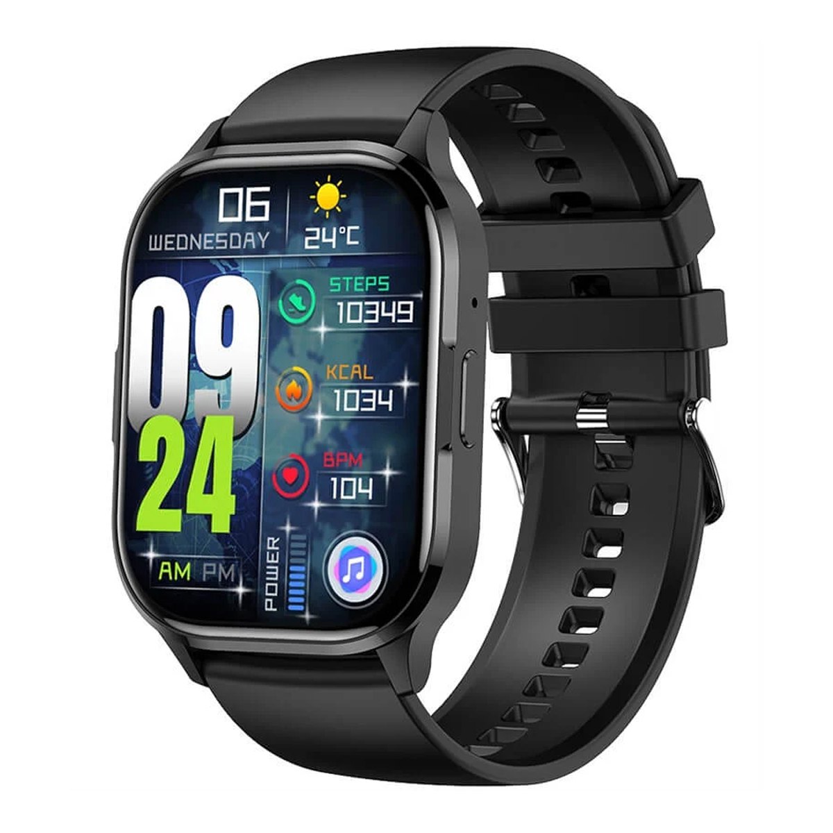 Smartwatch Reloj Inteligente Serie 6 Pantalla AMOLED Negro.