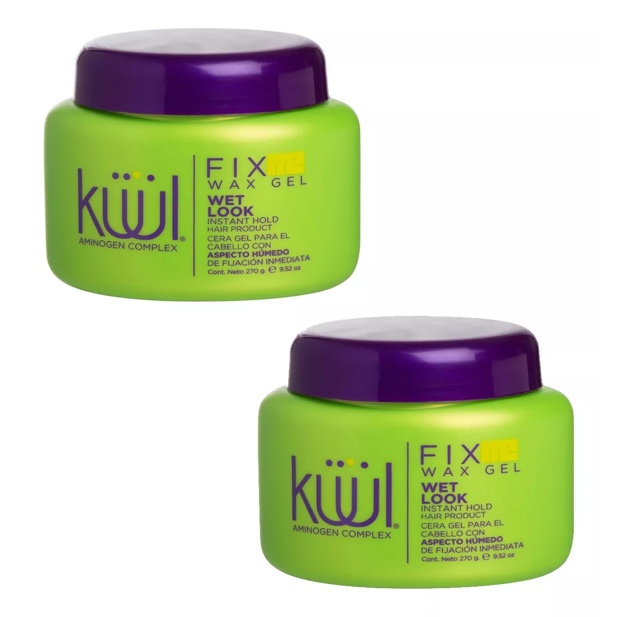 Gel Para Peinar Kuul Fix Me Wax 2 Piezas 270 gramos
