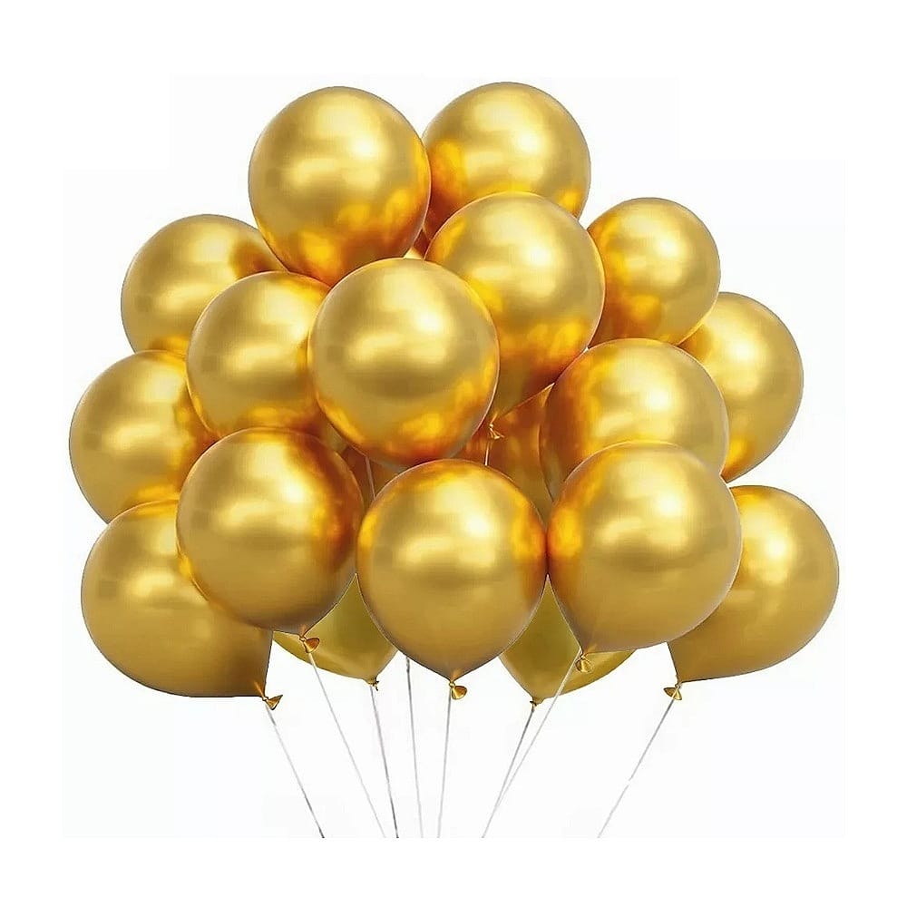 50 Globos De Látex De Metal Para Fiesta De Bodas Doradas.