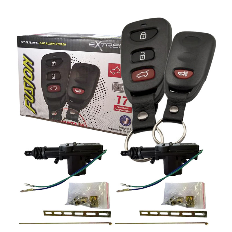 Kit de Actuador con Alarma para auto Extreme Fusion ALEXFU 4 canales 17 ...