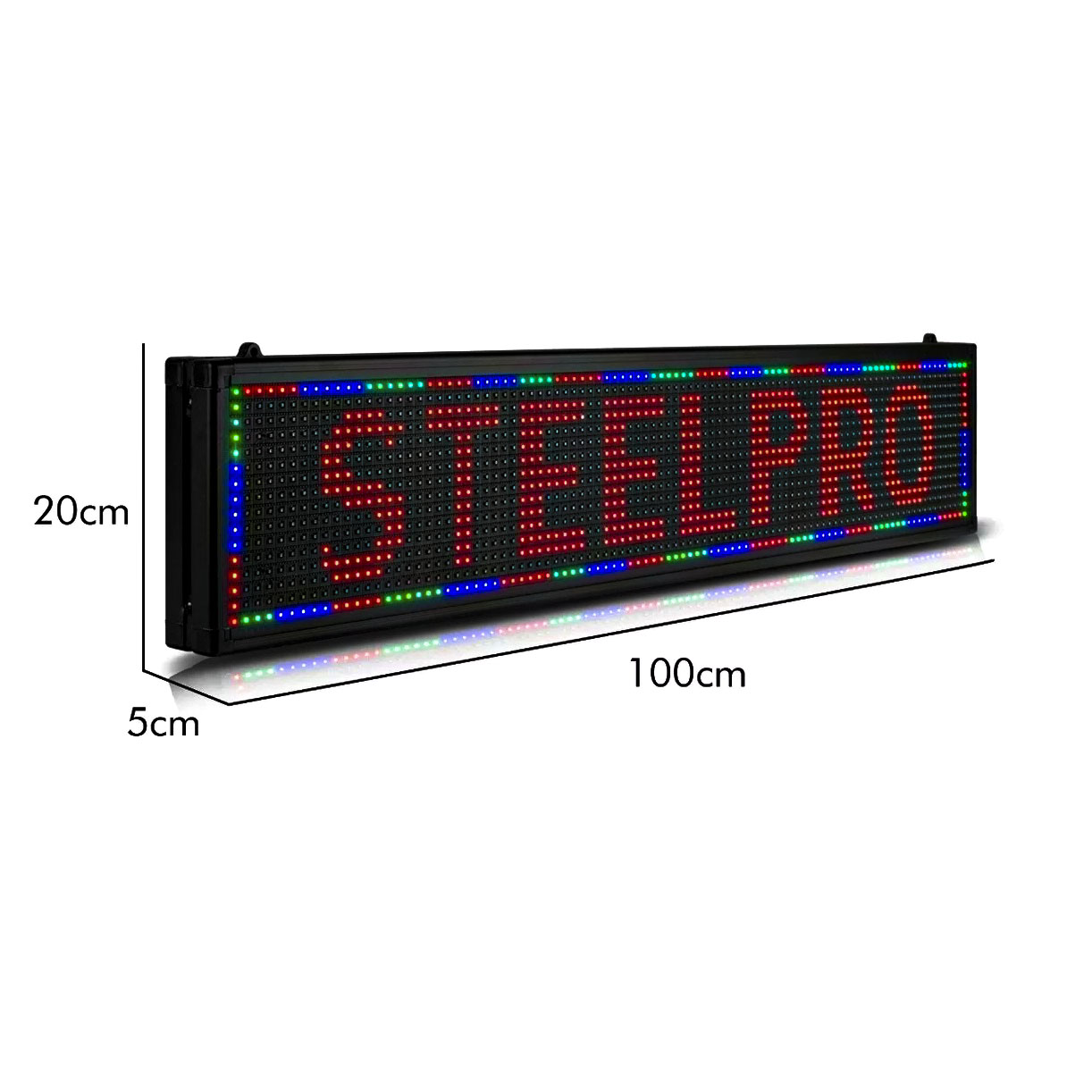 Letrero Led Programable Wifi Publicidad 100cmx20cm Steelpro.
