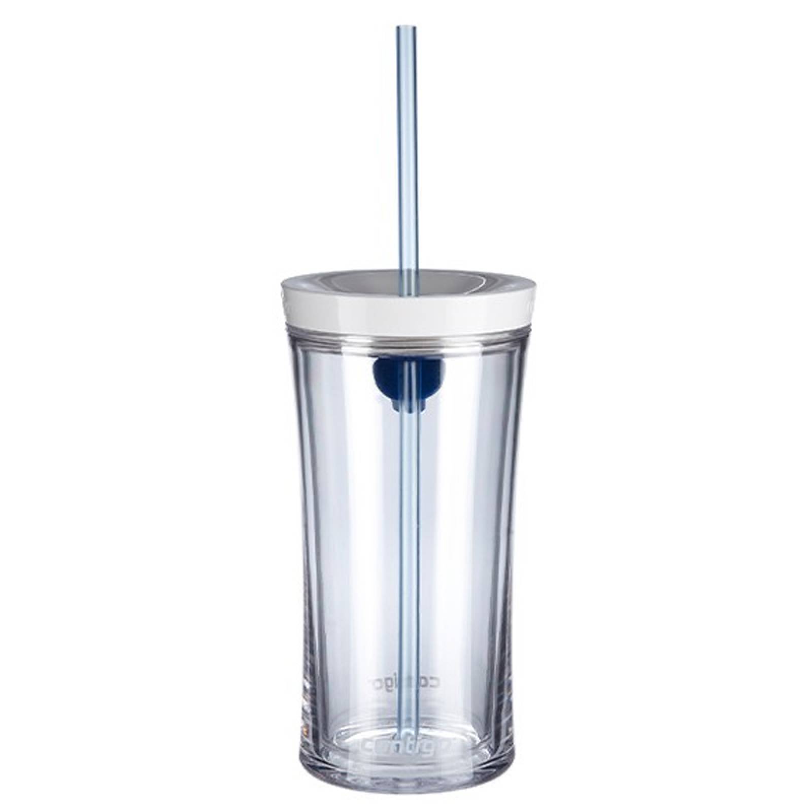 Vaso Shake Go 16oz Autoclose 2 Paredes + Popote Azul Contigo