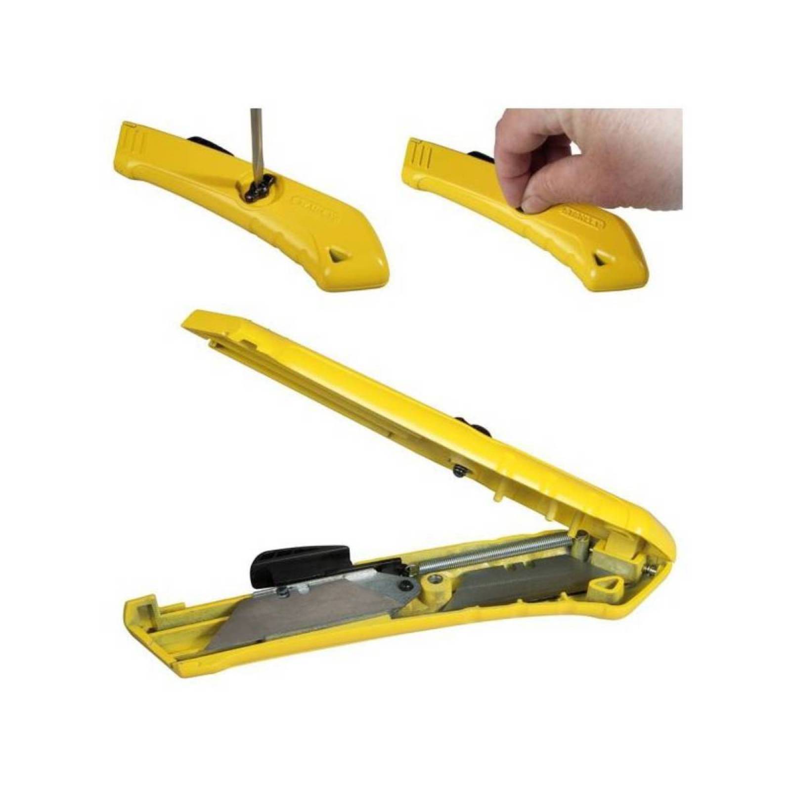 Navaja De Seguridad Auto Retractil 6.5 In + Matraca Stanley