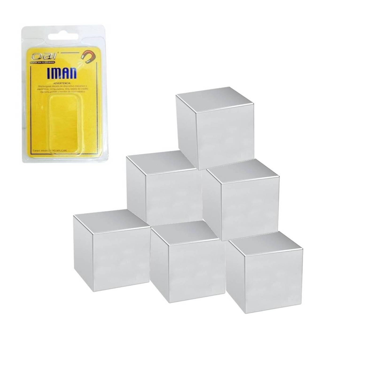 Iman Neodimio Cubo 10 X 10 X 10 Mm Blister Con 6 Piezas Obi