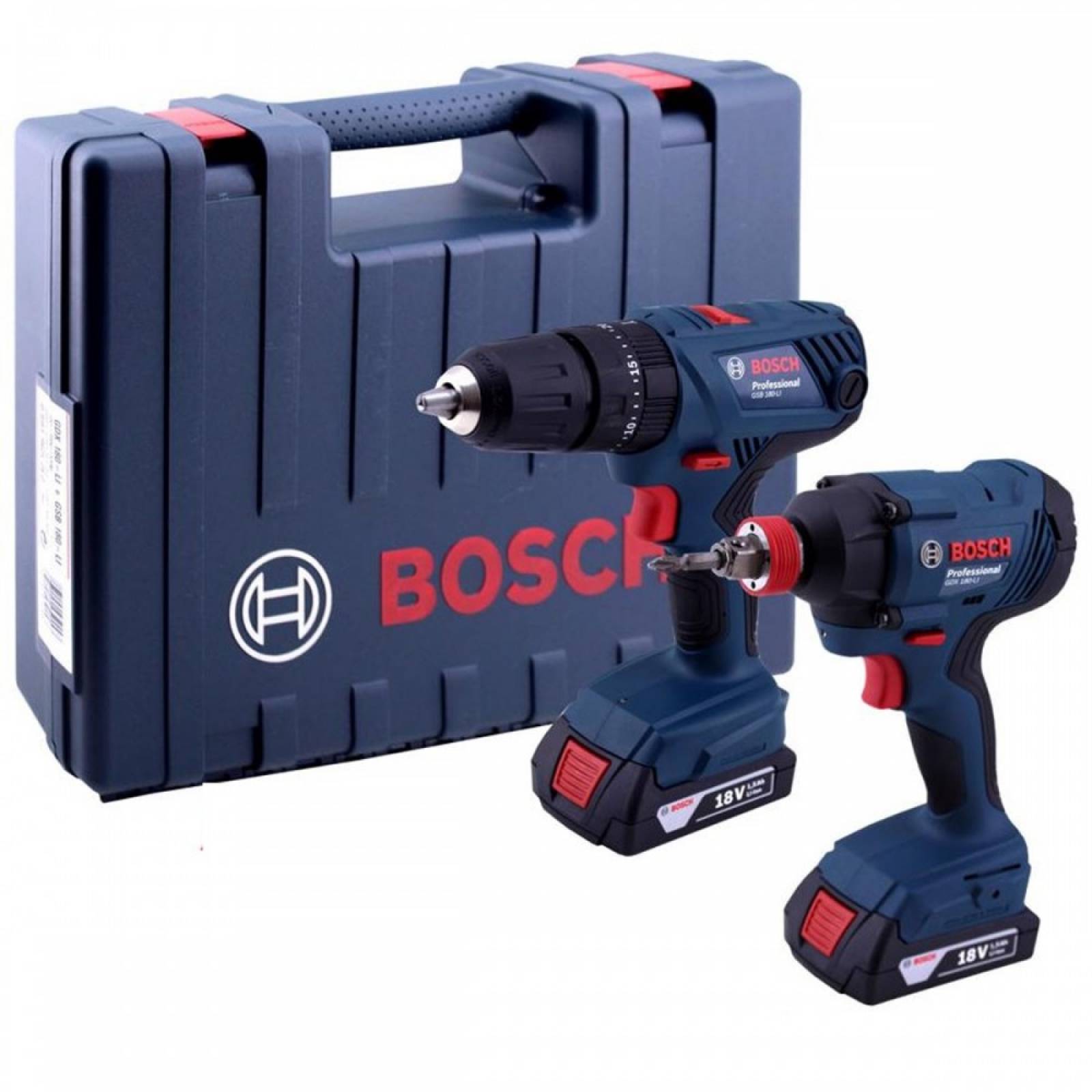 Taladro + Atornillador Inalám Gsb 180-li + Gdx 180 Li Bosch