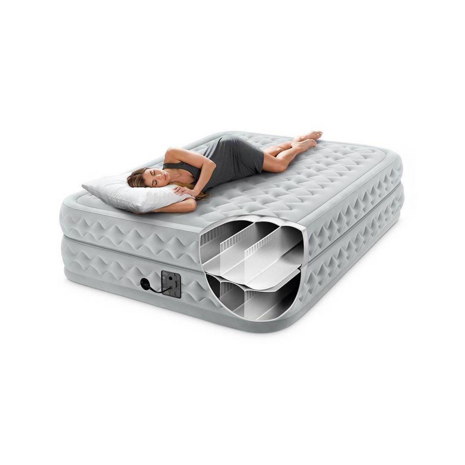 Colchon Inflable Plus 136 Kg Dura Beam Con Bomba 120 V Intex