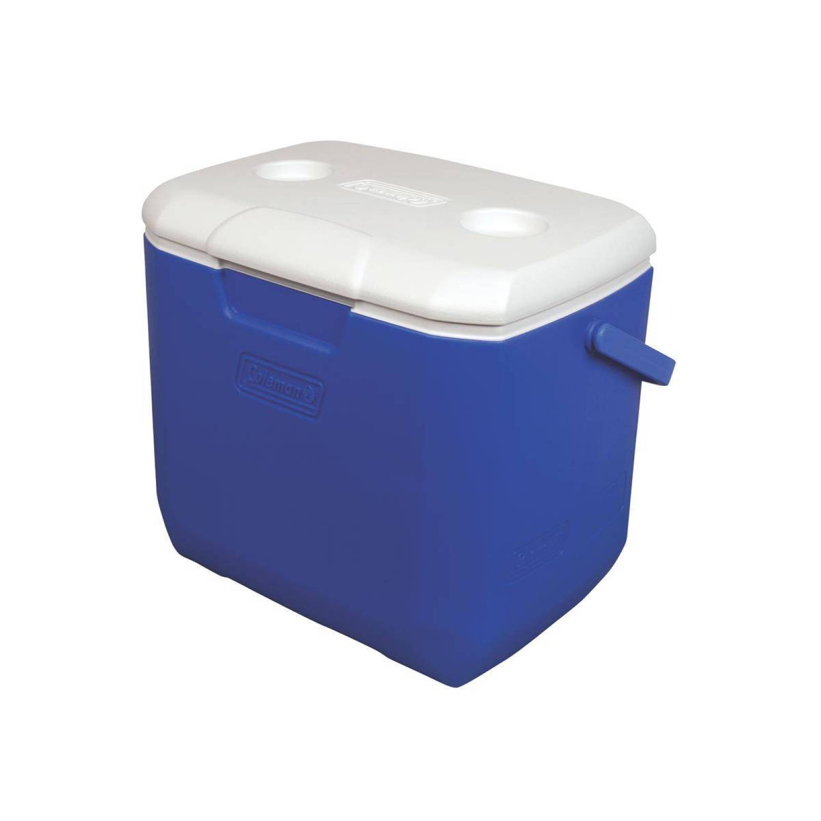 Hielera Azul 30 Qt Con Portavasos De Campismo Playa Coleman