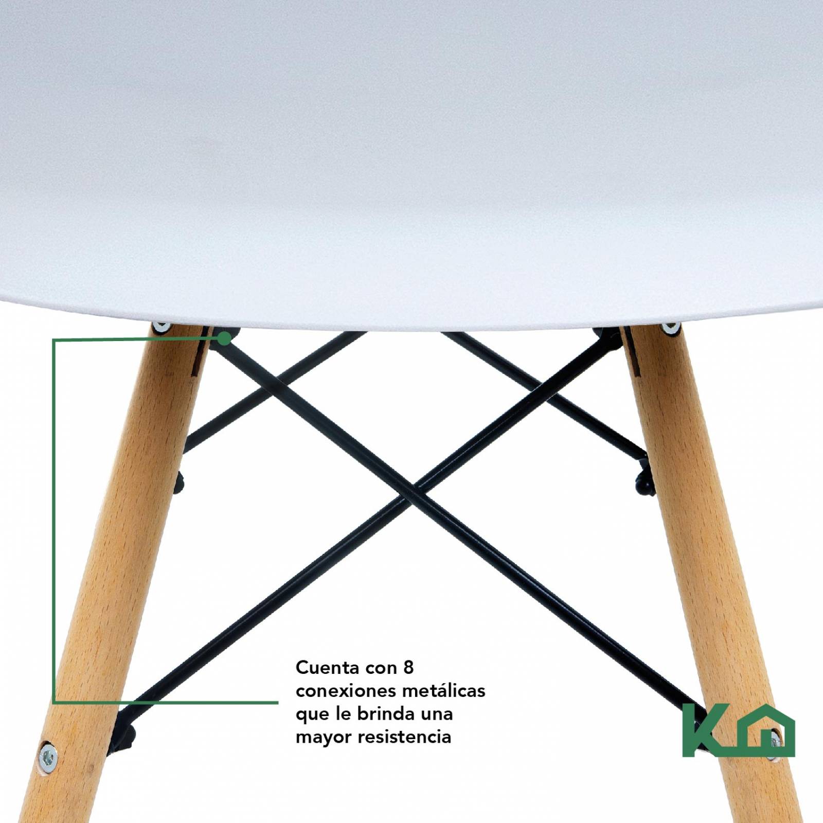 Silla Tipo Eames Moderna Set 4 Pzas Para Comedor Minimalista Gris