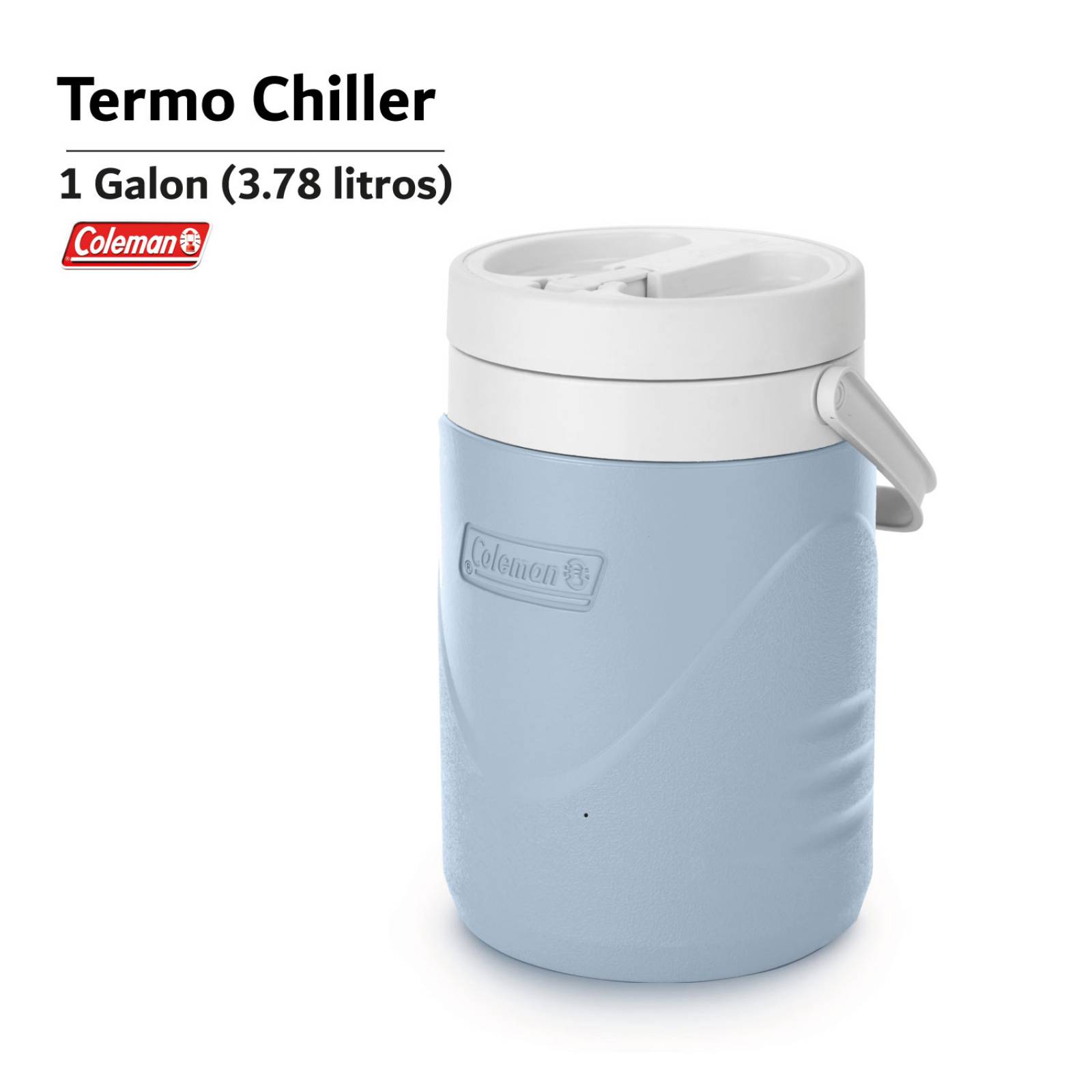 Termo Coleman Chiller De 1 Galon 3 Litros Con Asa Portatil Azul celeste