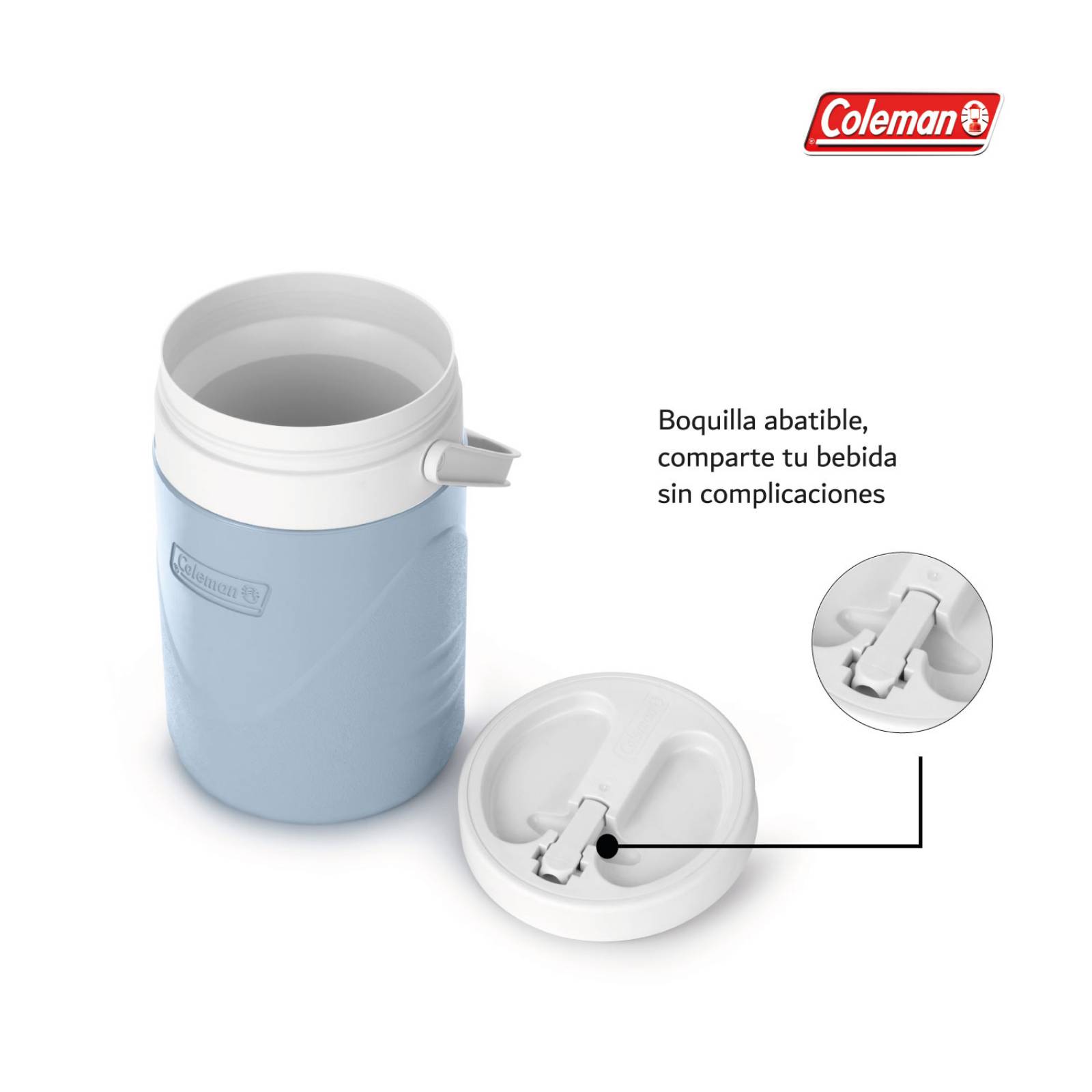 Termo Coleman Chiller De 1 Galon 3 Litros Con Asa Portatil Azul celeste