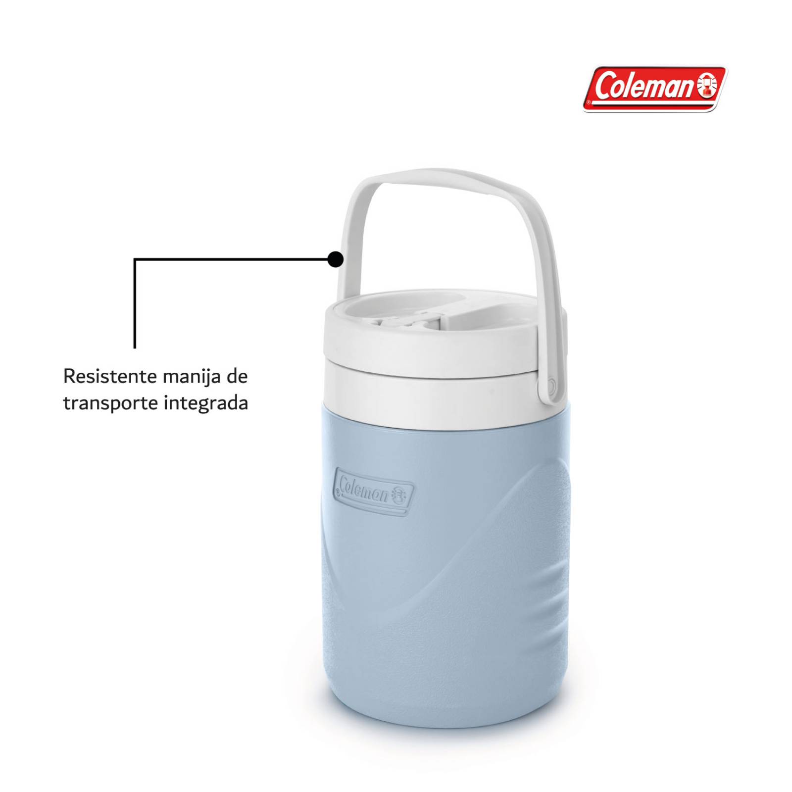Termo Coleman Chiller De 1 Galon 3 Litros Con Asa Portatil Azul celeste