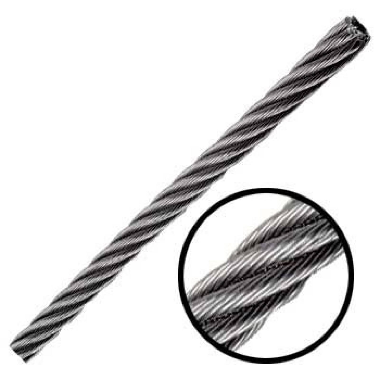 Cable de Acero Galvanizadoen Rollo 7X7 1/4 y 915 Metros OBI