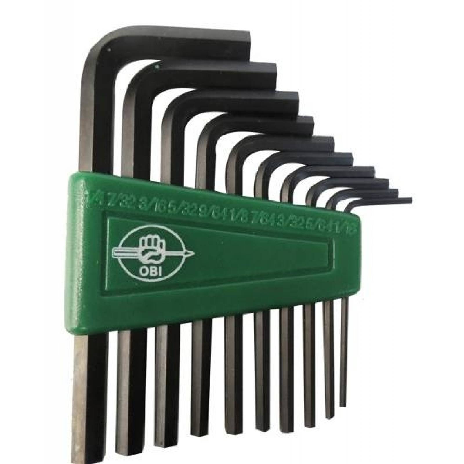 Llave Hexagonal Estandar 10 Piezas 1/16- 1/4 Clip 110 Std