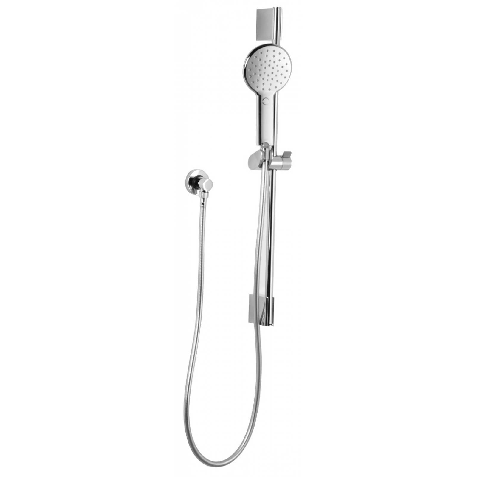 Regadera de teléfono redonda con tecnología Fit Air en acabado inox ...