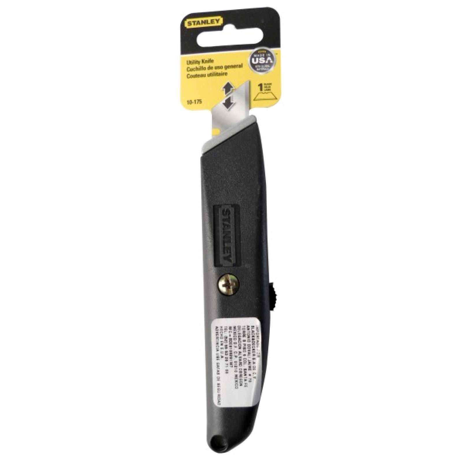 Navaja Hoja Retractil Metal/Plastico Gris Stanley 10175