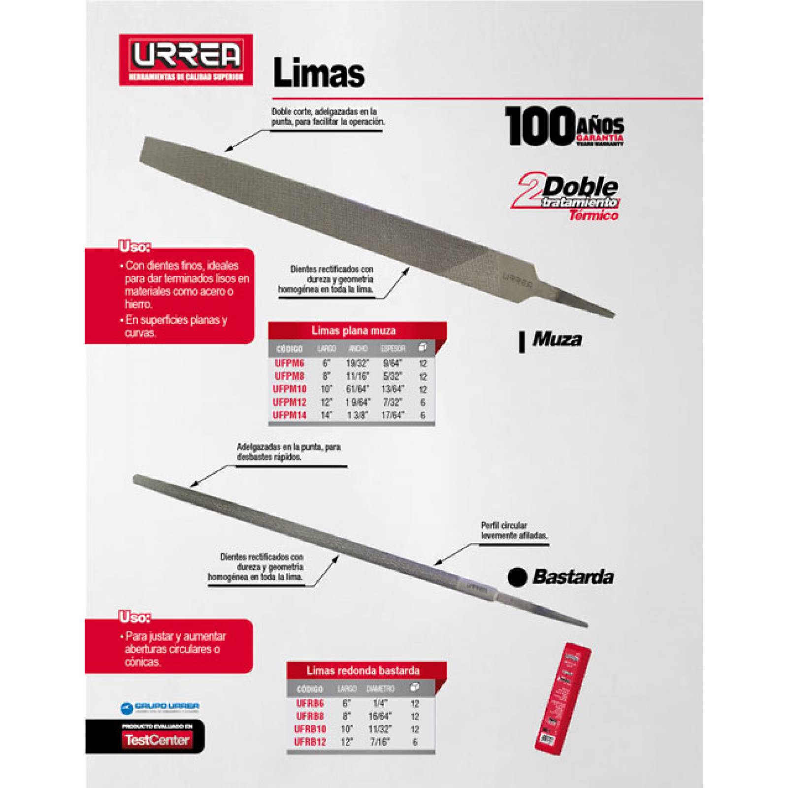 Lima Plana Musa 10 Ufpm10 Urrea