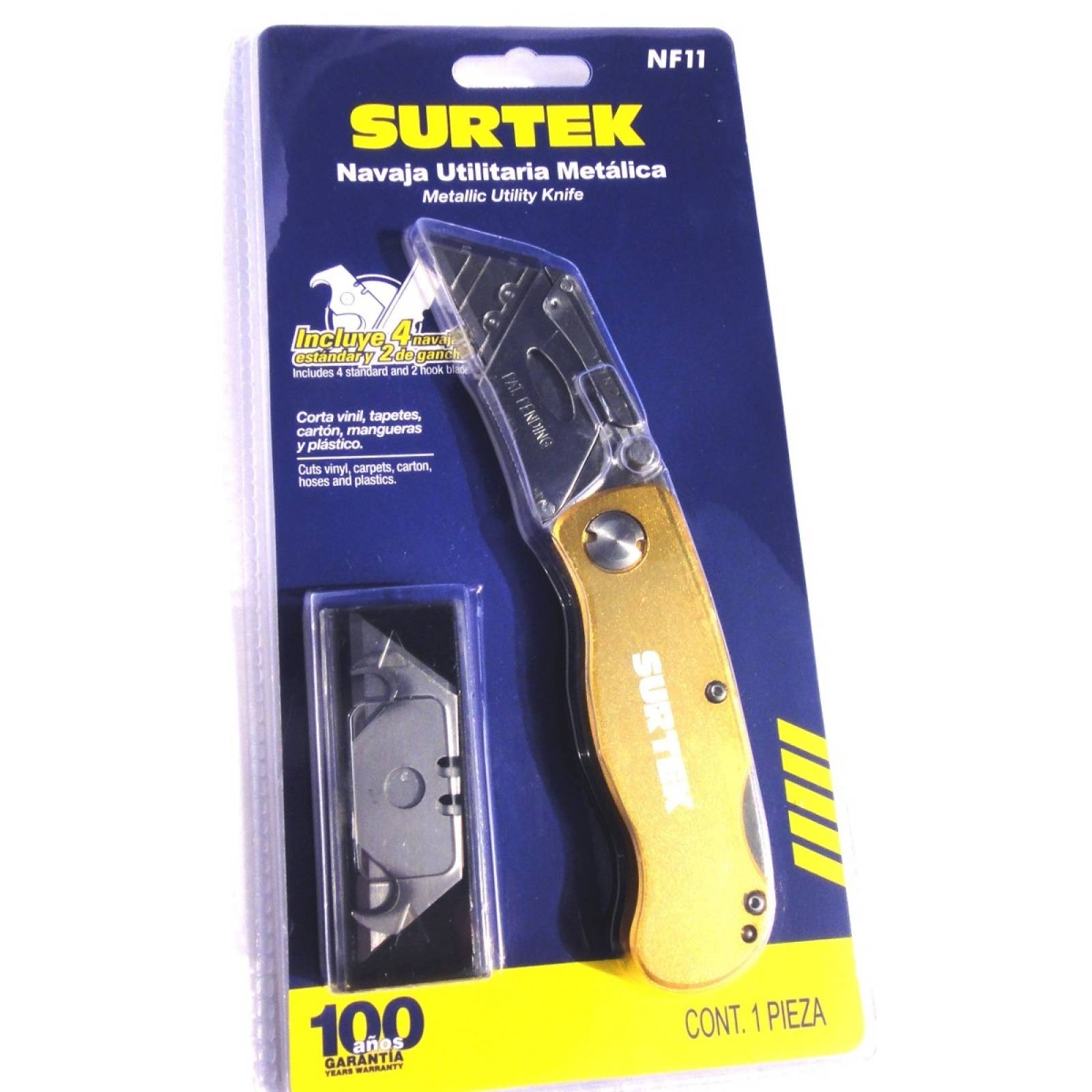 Navaja Multiusos Abatible Metálica Nf11 Surtek