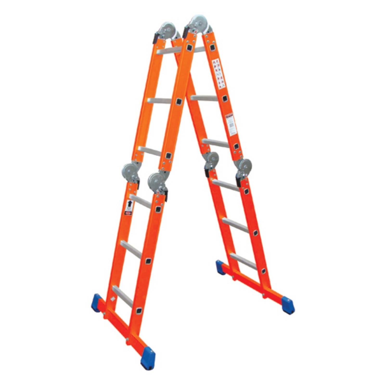 Escalera Multiposiciones 12 Peldaños Con Charolas Andamios Cap 150kg ...