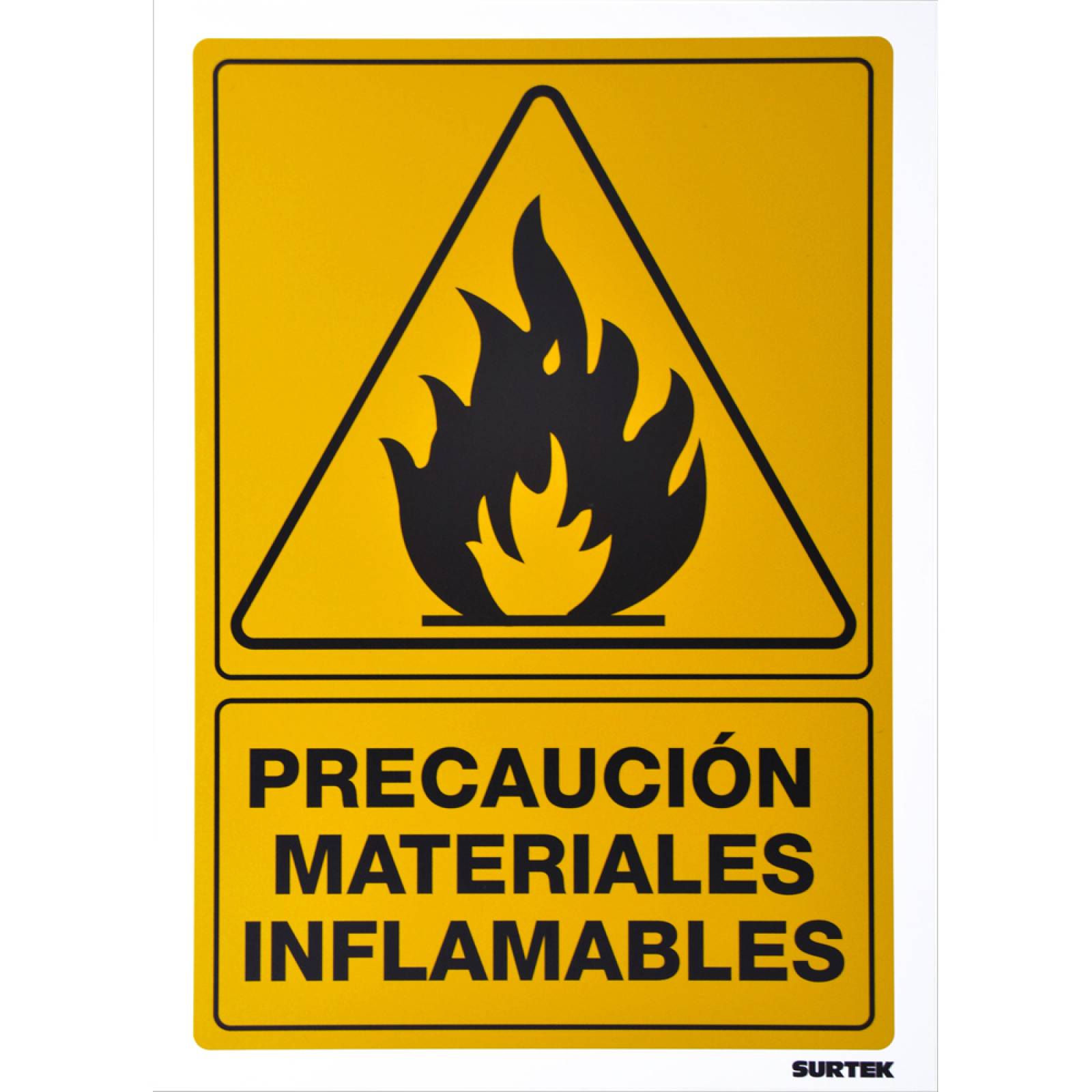 Letrero Materiales Flamables Proteccion Civil 1 Pieza Surtek