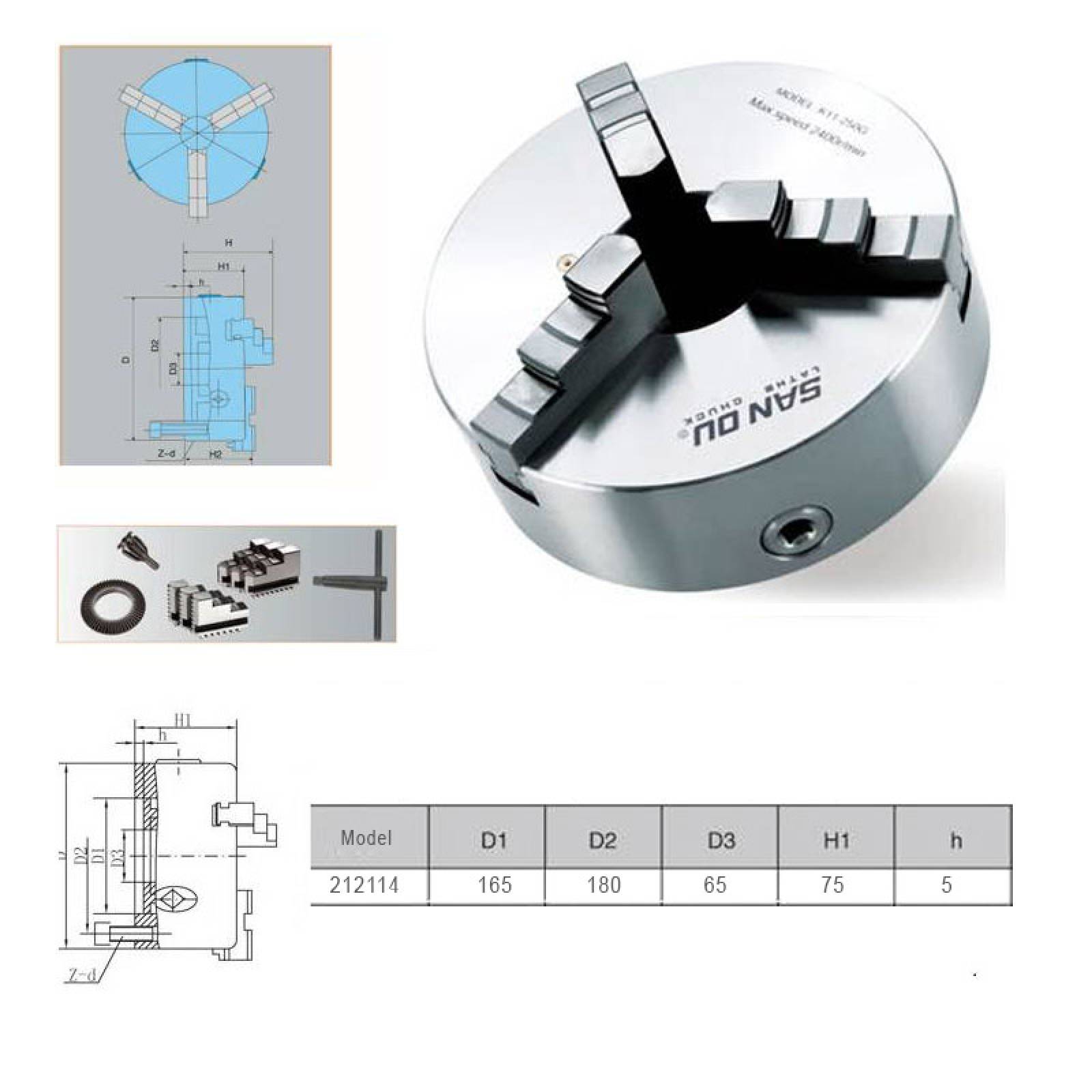 Broquero Chuck Para Torno 3 Mordazas 8 In Universal OBI