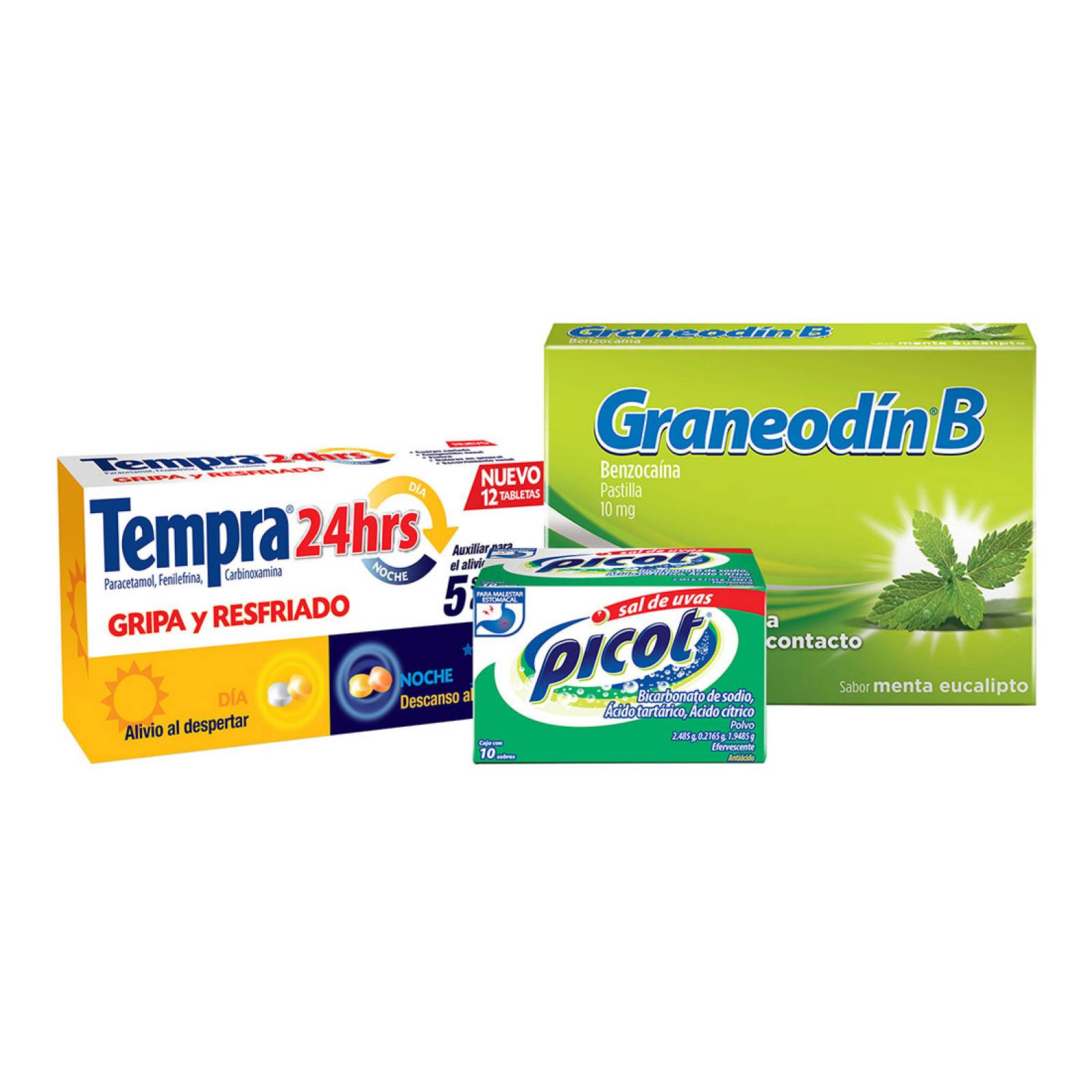 Kit Graneodin B menta+Picot sal de uvas+ Tempra 24 Horas