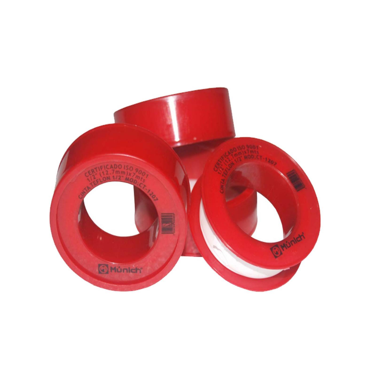 Cinta Adhesiva Teflón 1/2 pulg CT1207 10 pzs. Múnich Cinta Adhesiva Teflón 1/2 pulg CT1207 10 pzs. Múnich