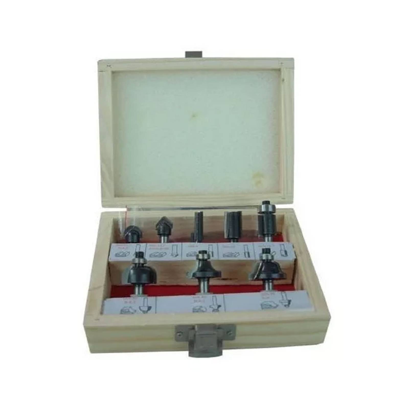 Juego de Brocas Router 8 pzs Vástago 1/4 pulg Oakland