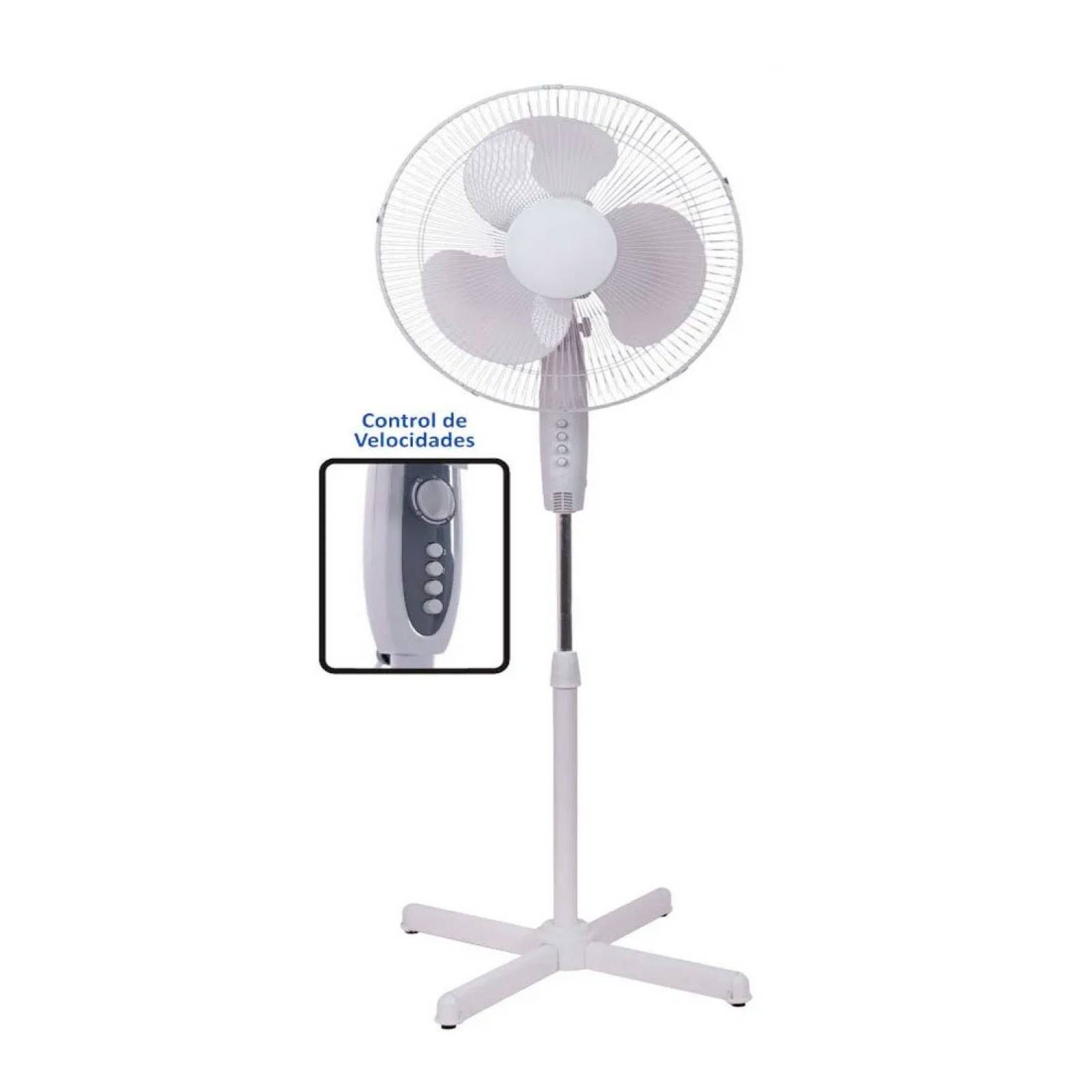 Ventilador Pedestal 3 Vel Indicador Luz Ajustable High Power