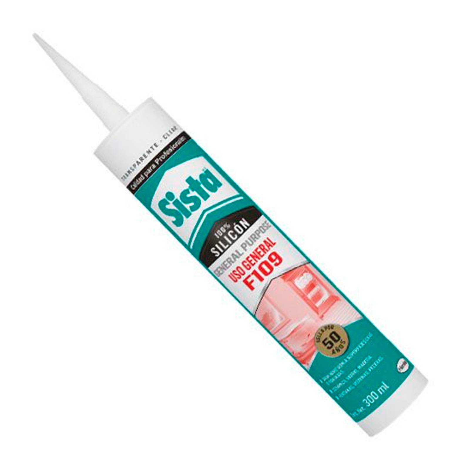 SILICON USO GRAL NEGRO 300ML F109 SISTA