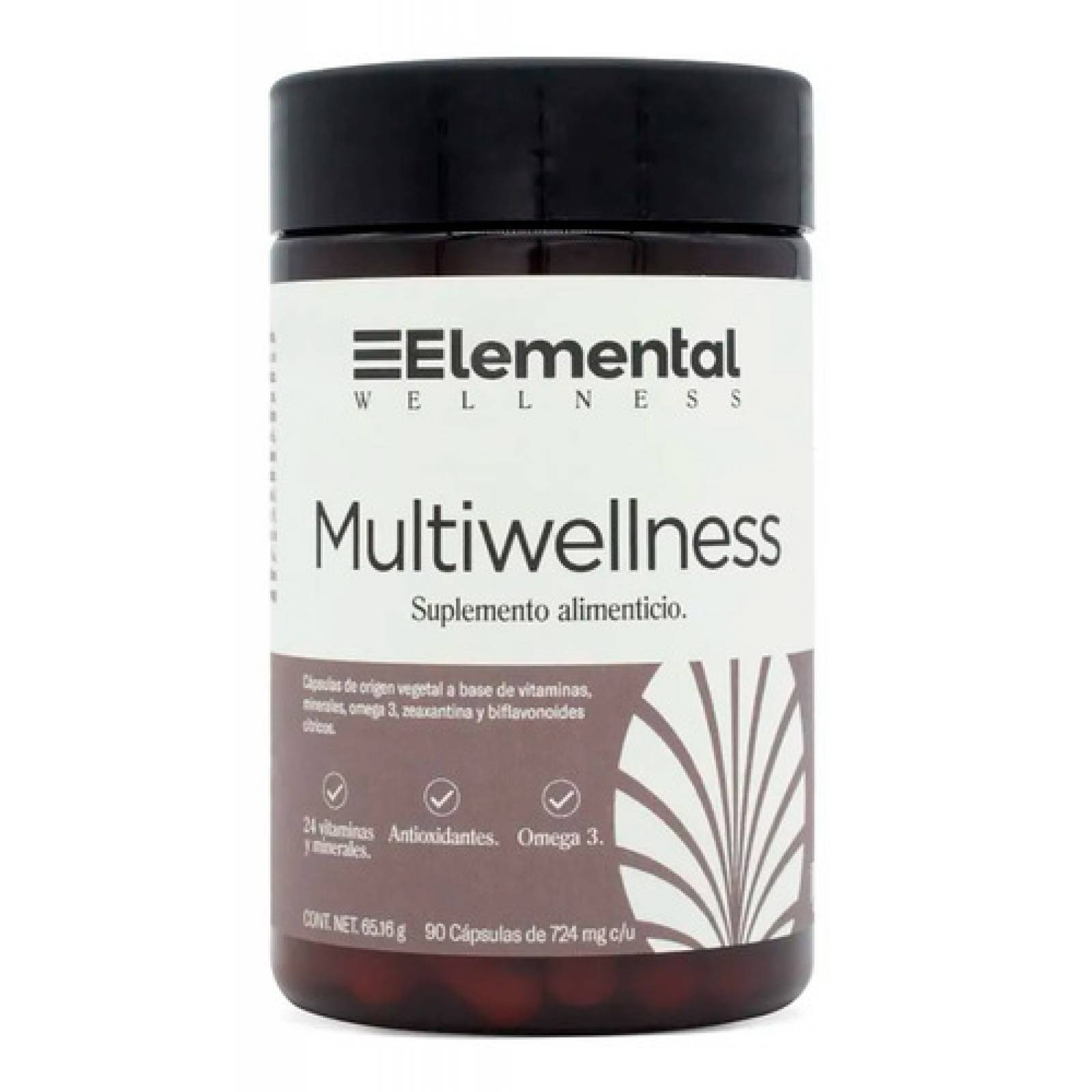 Multi Wellness Vitaminas Minerales Elemental Wellness 90 Cáp