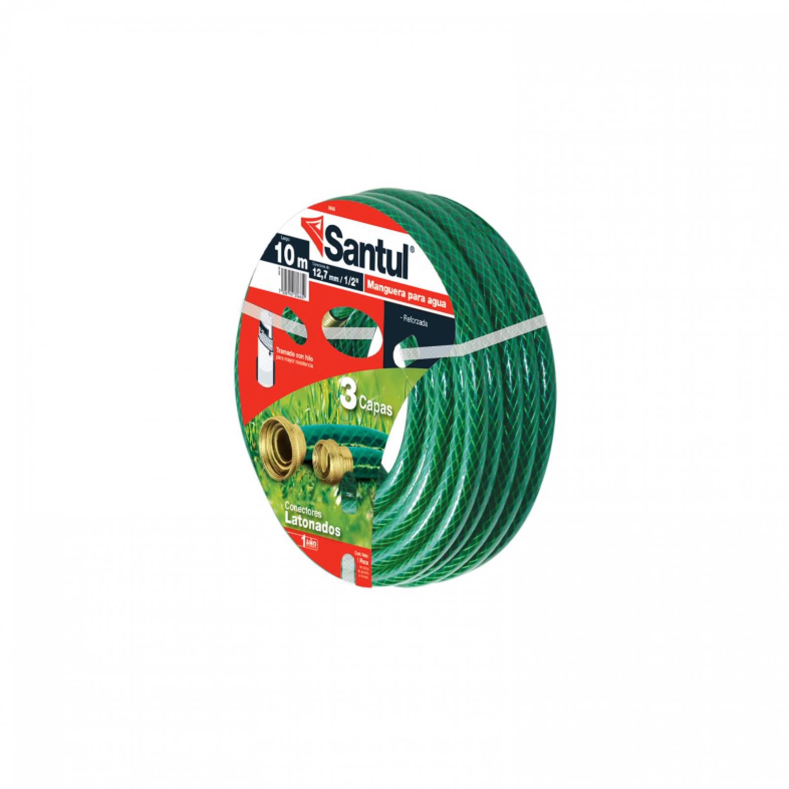 Santul 5665 Manguera Reforzada con 3 Capas 10 M Conex 1 2