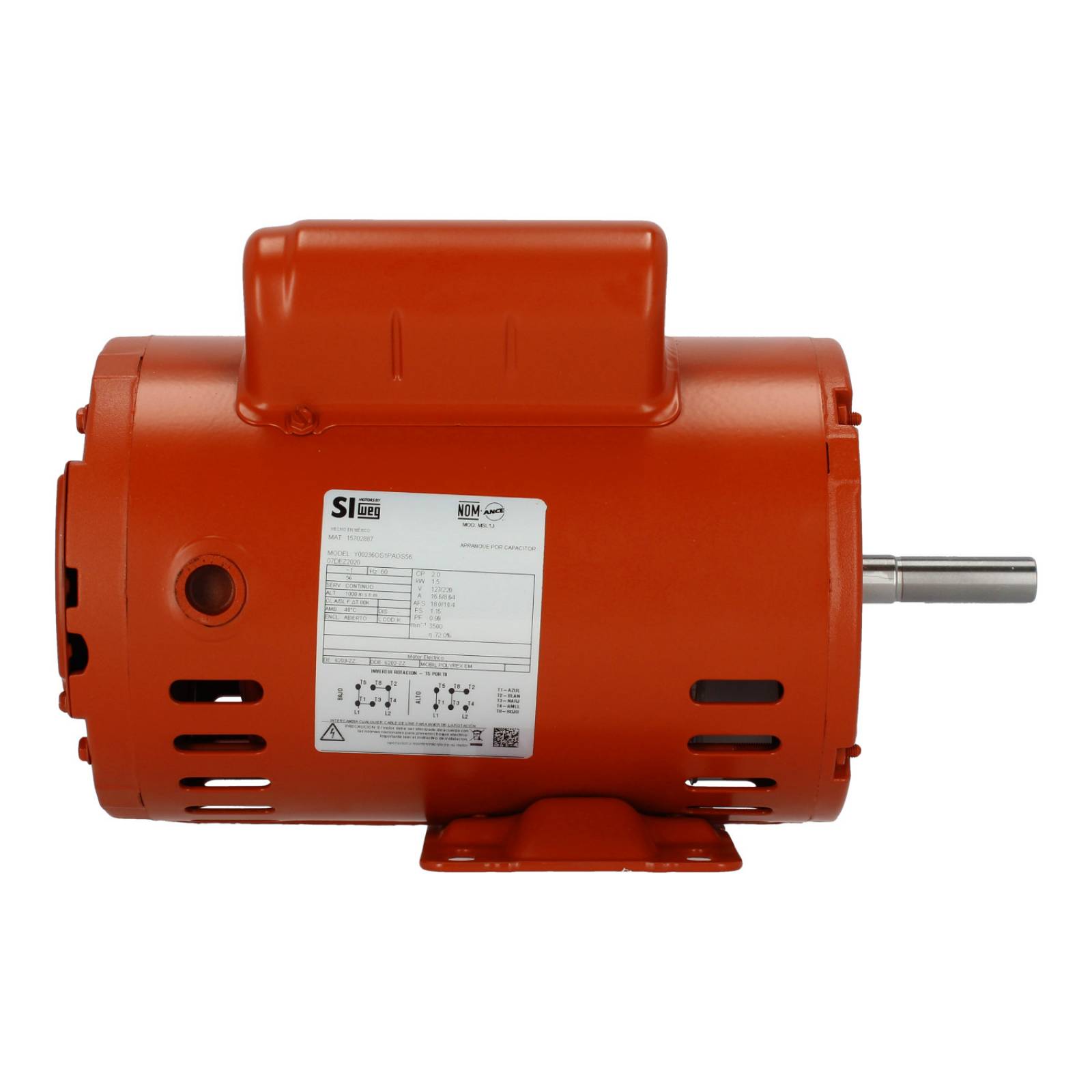 Motor Monofasico 2 Hp En Alta Simotors Weg