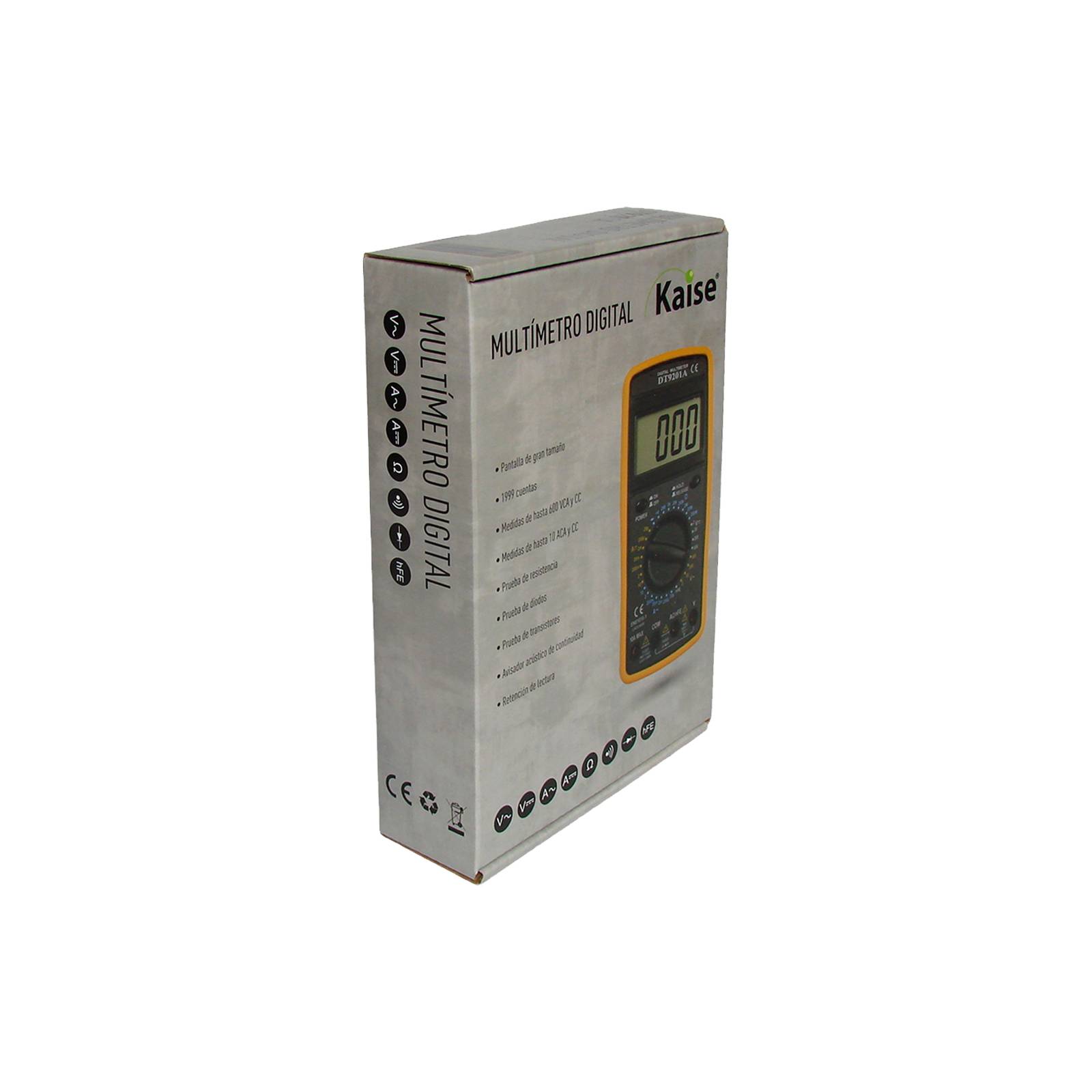 Multimetro Digital Medidor Voltaje DMM DT9201A Kaise