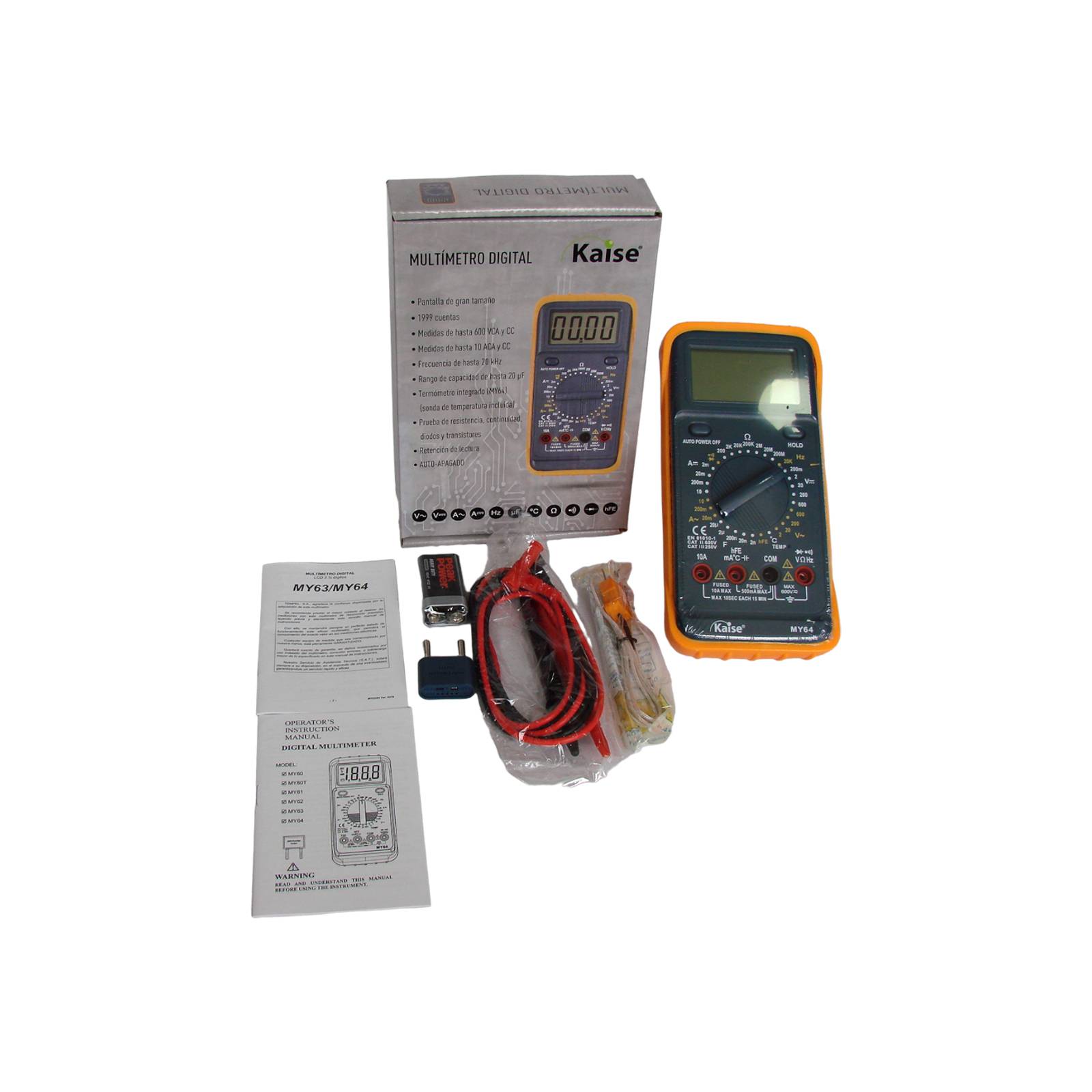 MULTIMETRO MEDIDOR DE VOLTAJE DMM DIGITAL MY64 KAISE