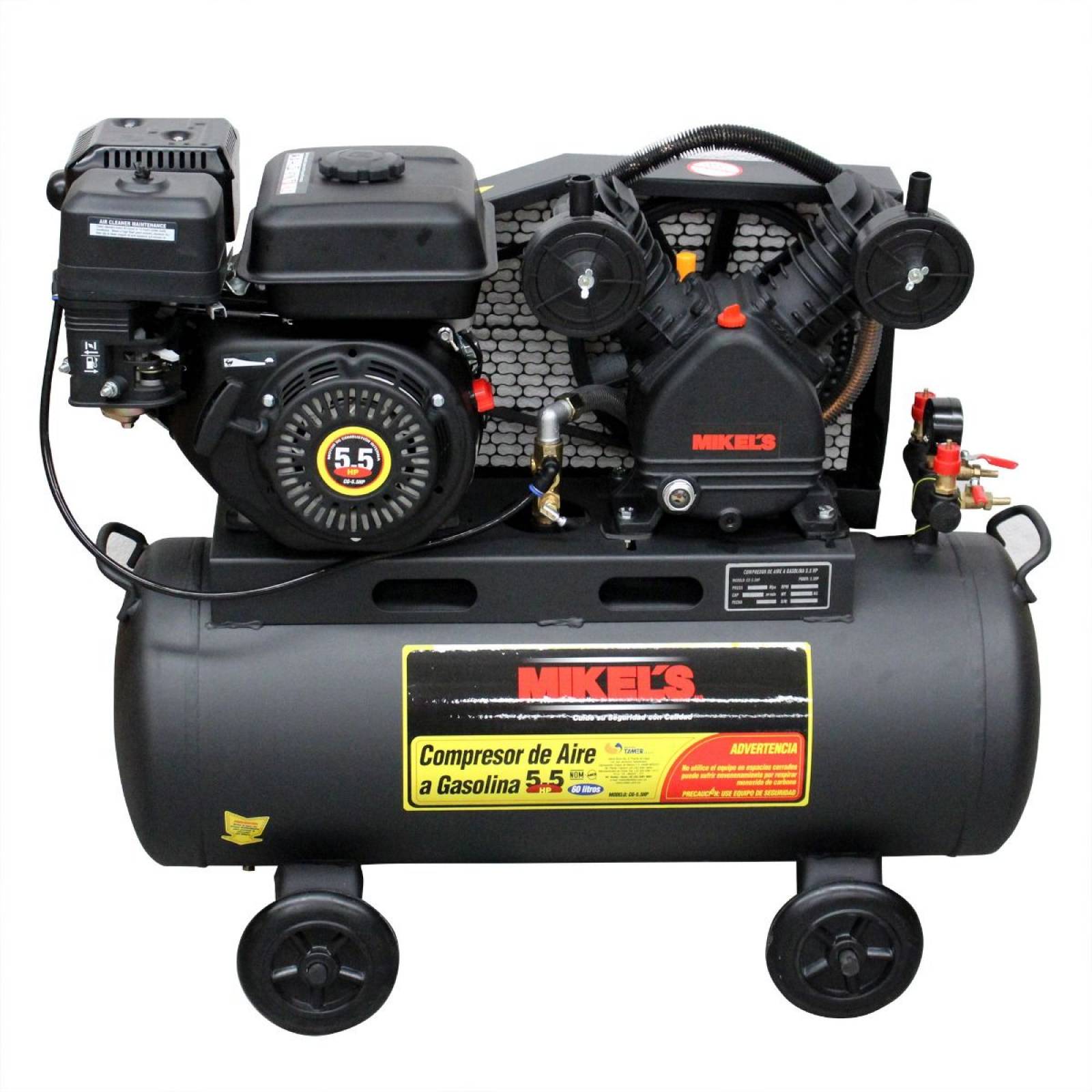 Compresor de Aire 5 5 HP Motor a Gasolina 60 litros Mikels