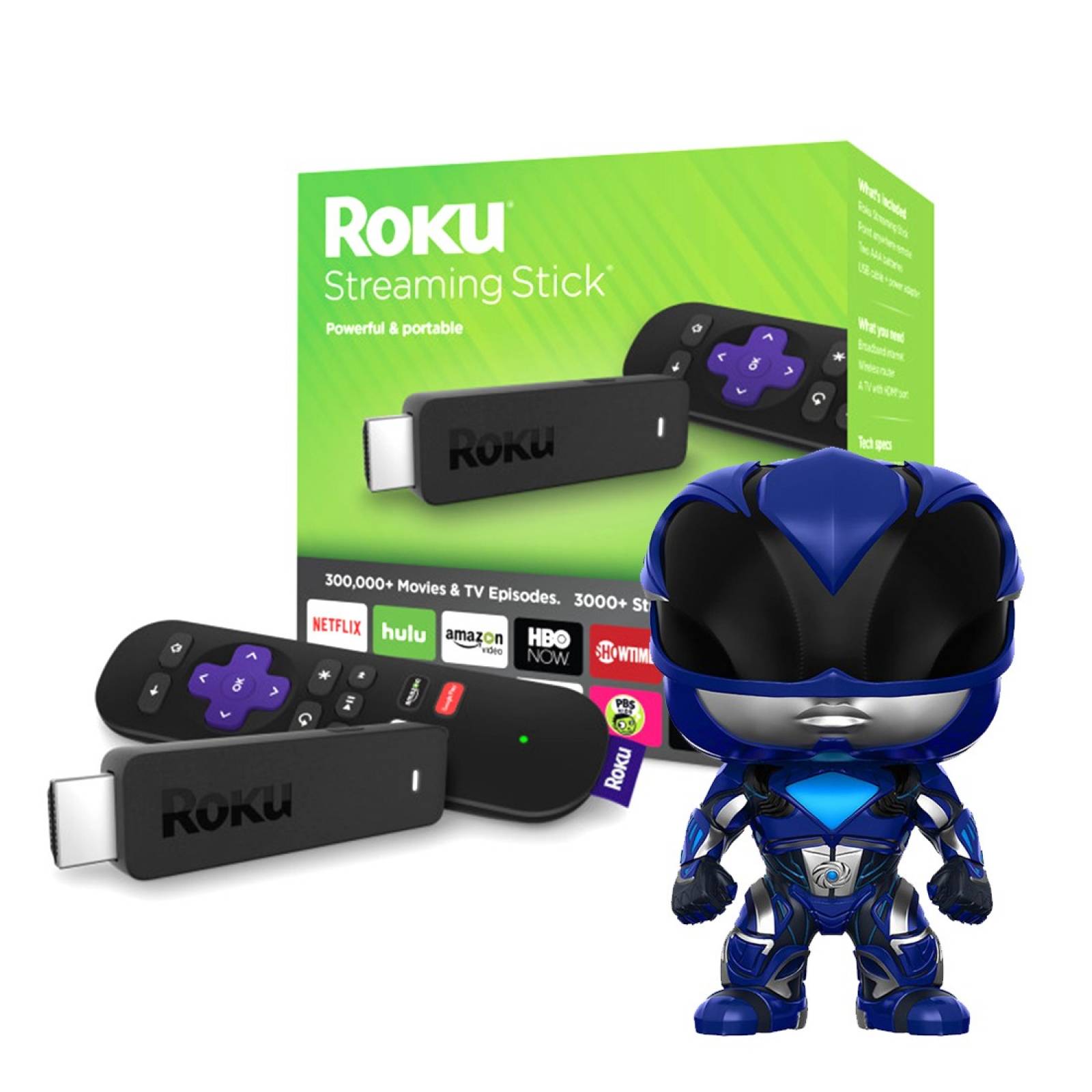 Kit Streaming Inalambrico Stick + Funko Pop Blue Ranger Roku