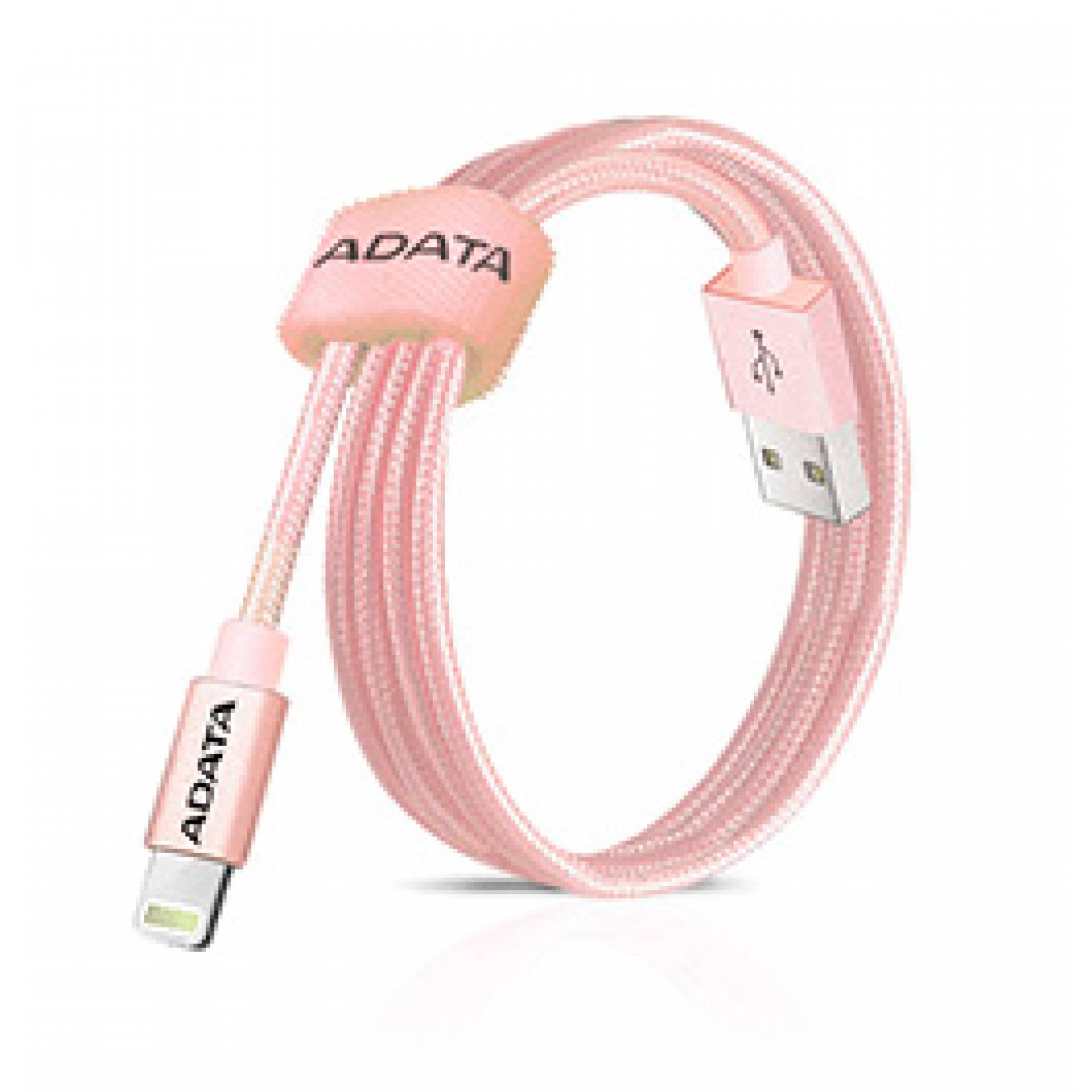 Cable USB Lightning Aluminio Carga & Sync Apple Rosa Adata