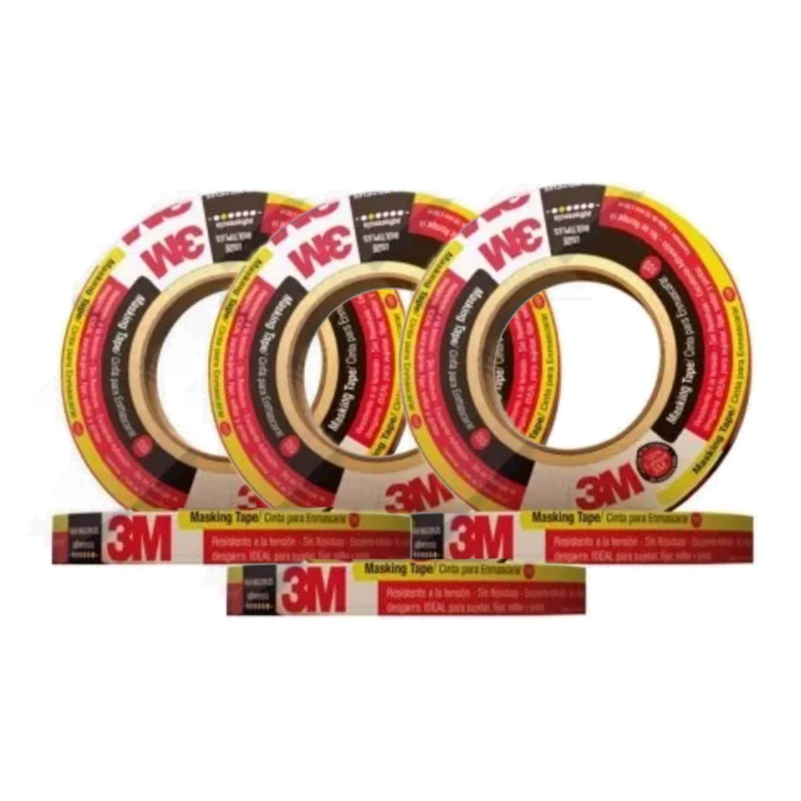 Kit Cinta Adhesiva Masking Tape 15pz Varias Medidas 3M