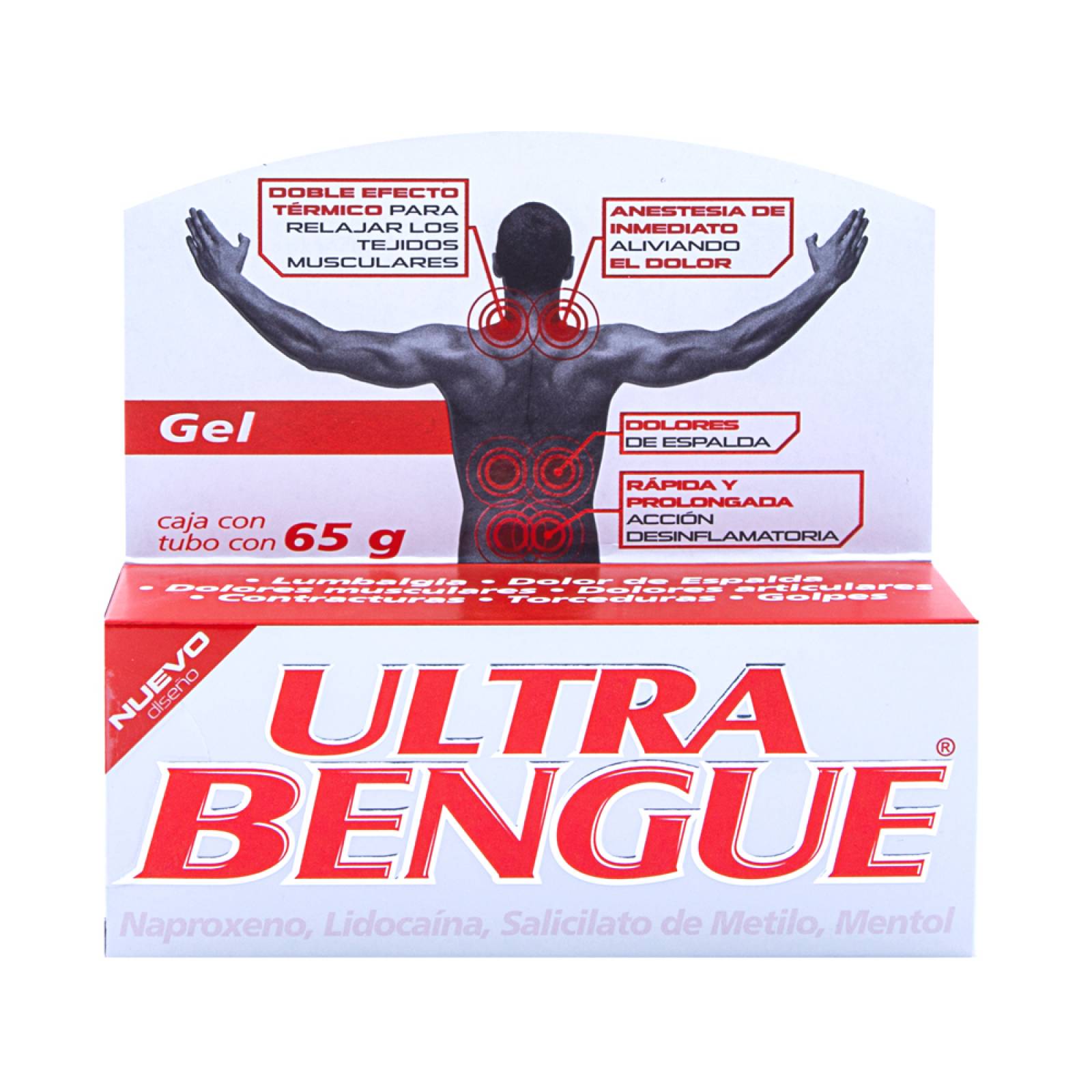 Ultra Bengue Rojo Gel Cutaneo 65g Genomma Lab