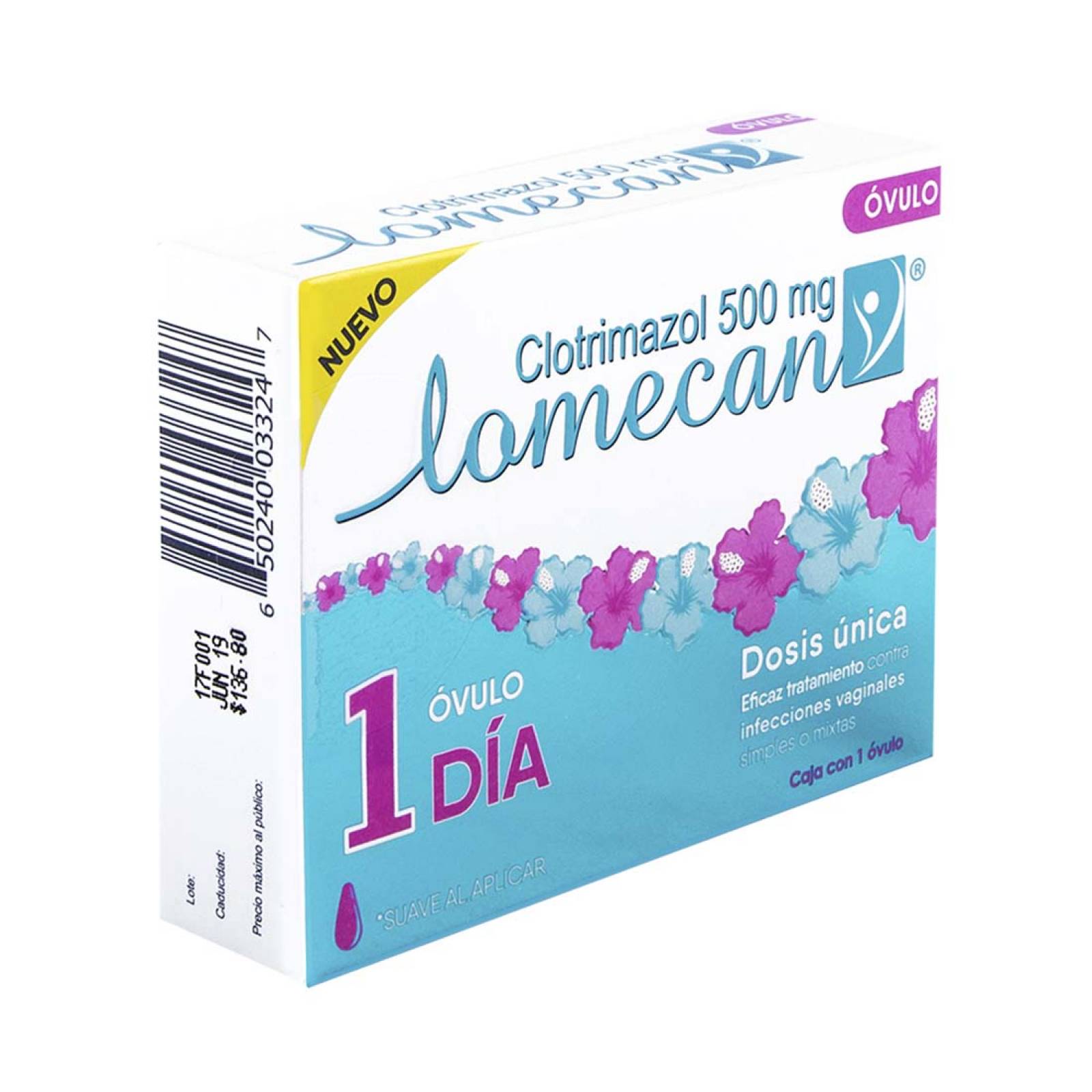 Lomecan V Cuidado Íntimo 1 óvulo 500mg Genomma Lab