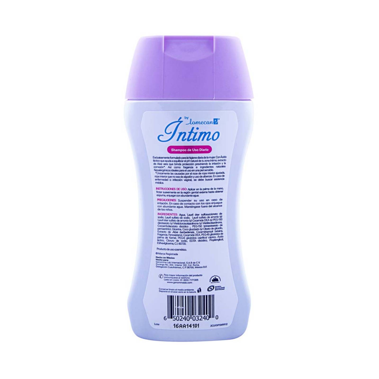 Shampoo Íntimo Lomecan V Piel Sensible 200ml Genomma Lab