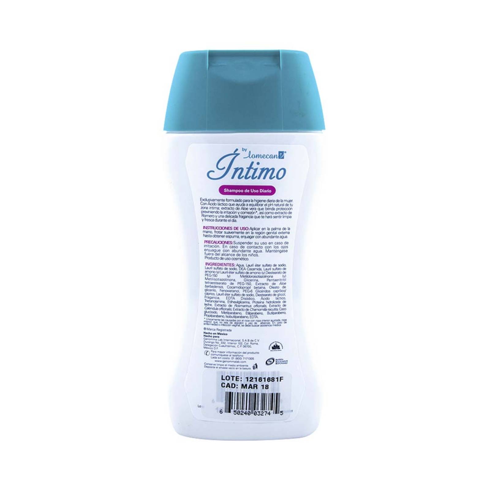 Shampoo Íntimo Lomecan V Fresco 200ml Genomma Lab