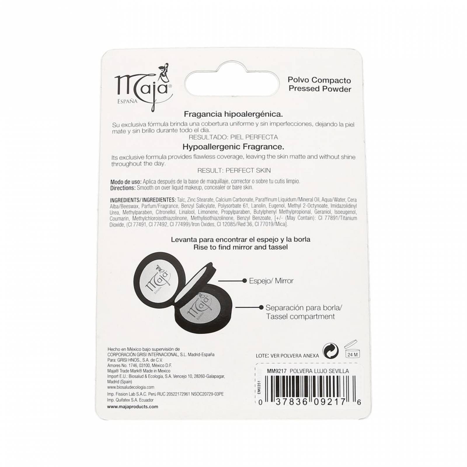 Maquillaje Polvo Compacto Sevilla Dama Maja